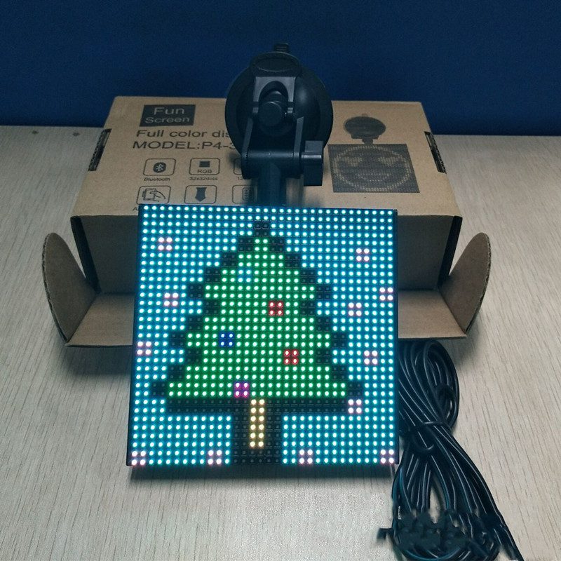 LumiGlow Bluetooth LED Car Display – Custom Emoticons & GIFs