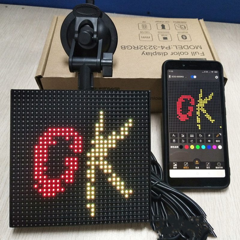 LumiGlow Bluetooth LED Car Display – Custom Emoticons & GIFs